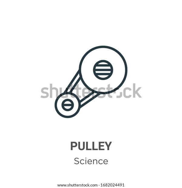 Pulley Outline Vector Icon Thin Line Stock Vector (Royalty Free ...