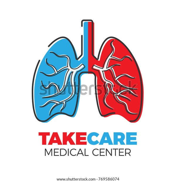 Pulmonary Medical Center Logo Vector Illustration Stock Vector (Royalty ...
