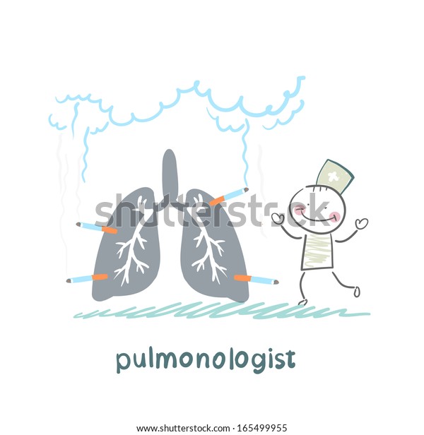Pulmonologist Light Smoker Stock Vector (Royalty Free) 165499955 ...