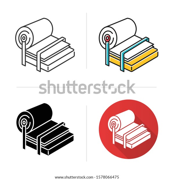 Pulp Paper Industry Icon Canvas Production Stock Vector (Royalty Free ...