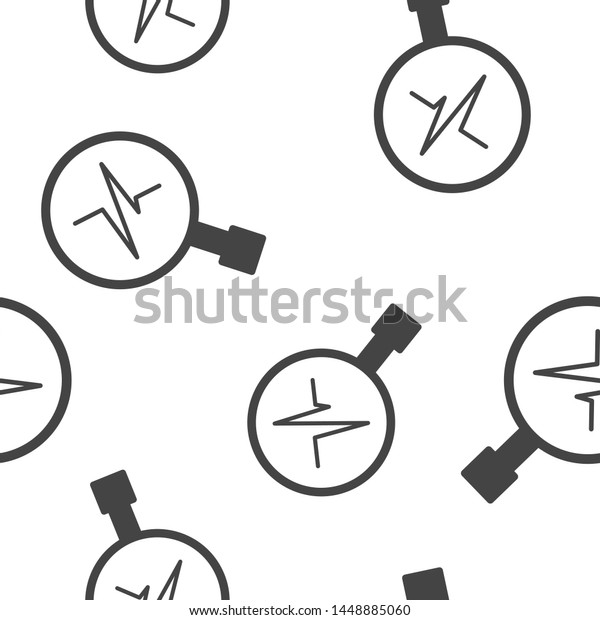 Pulse Glass Magnifier Vector Illustration Heartbeat: vector de stock ...