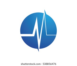 Pulse Health Medical Logo Template Stock Vector (Royalty Free ...