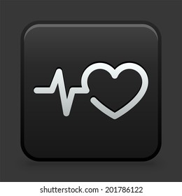 Pulse Heart Rate Icon On Square Stock Vector (Royalty Free) 58028191