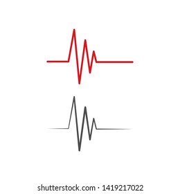 Pulse Line Ilustration Vector Template Stock Vector (Royalty Free ...