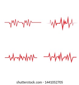 Pulse Line Ilustration Vector Template Stock Vector (Royalty Free ...