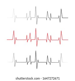 Pulse Line Ilustration Vector Template Stock Vector (Royalty Free ...