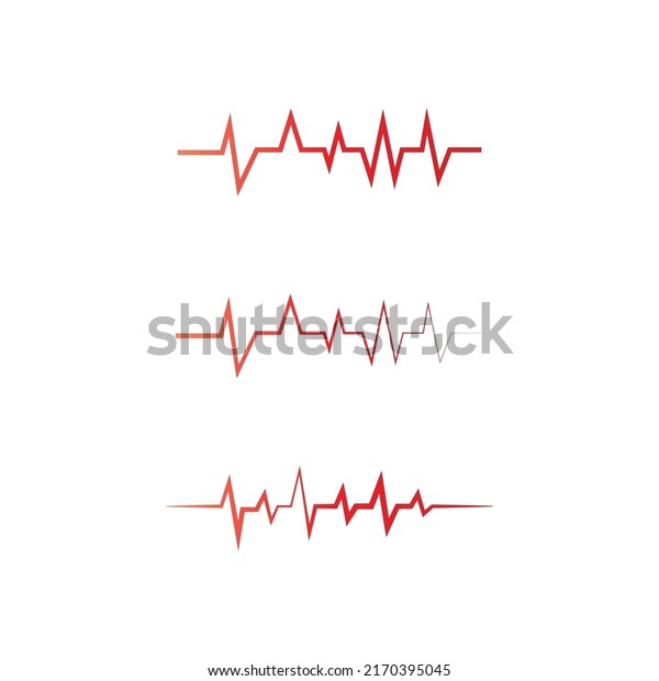 Pulse Line Ilustration Vector Template Stock Vector (Royalty Free ...
