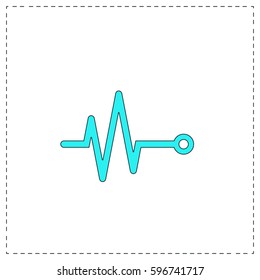 Pulse Outline Vector Icon Black Editable Stock Vector (Royalty Free ...
