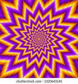 Pulsing Fiery Spirals Optical Expansion Illusion Stock Vector (Royalty ...