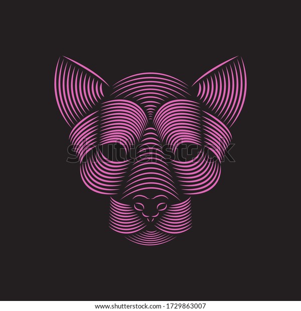 Puma Line Art Illustration Vector Illustration Stock Vector (Royalty ...