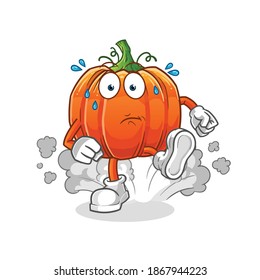 Pumpkin Running Illustration Character Vector Stock Vector (Royalty ...