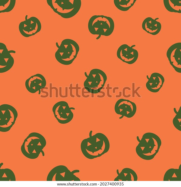 Pumpkin Seamless Pattern Thanksgiving Halloween Vector Stock Vector ...