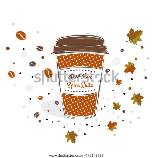 Pumpkin Spice Latte Sign Text Over Stock Vector (Royalty Free ...