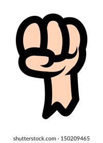 Punch Hand Cartoon Stock Vector (Royalty Free) 150209465 | Shutterstock