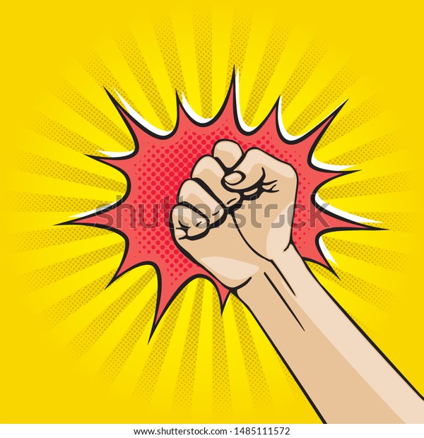Punch Retro Comic Cartoon Style Creative Stock Vector (Royalty Free ...
