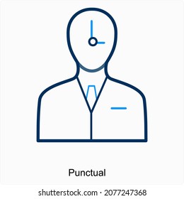 Punctual Punctuality Icon Concept Stock Vector (Royalty Free ...