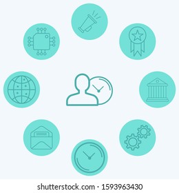 Punctuality Vector Icon Sign Symbol Stock Vector (Royalty Free) 1593963433