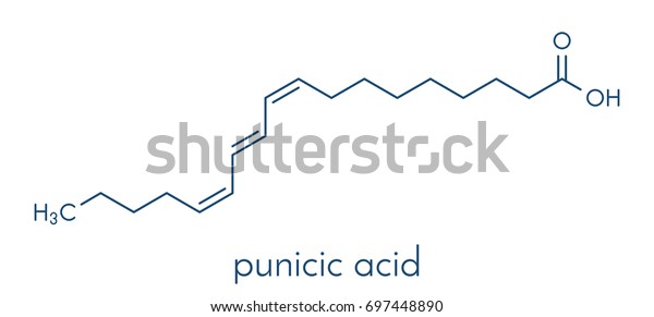 Punicic Acid Trichosanic Acid Molecule Fatty Stock Vector (Royalty Free ...