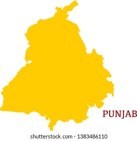 Punjab India Vector Map High Detailed Stock Vector (Royalty Free ...
