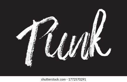 Punk Chalk Typography Vector Lettering Calligraphy Stock Vector ...
