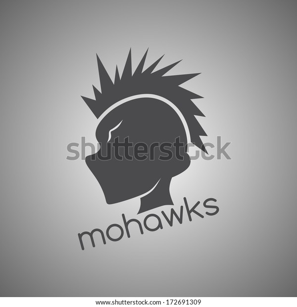 Punk Guy Mohawk Hair Stock Vector (Royalty Free) 172691309 | Shutterstock