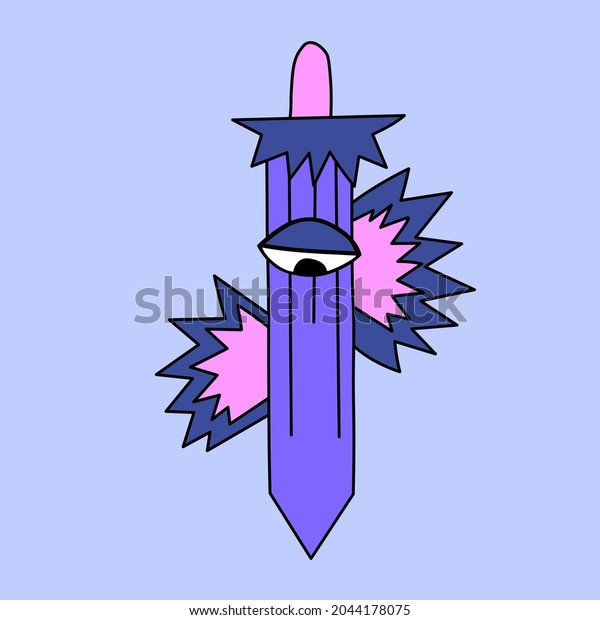 Punk Rock Dagger Eye Daggers Psychedelic Stock Vector (Royalty Free ...