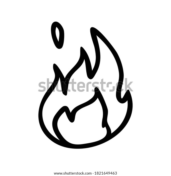 Punk Rock Fire Lineart Vector Illustration Stock Vector (Royalty Free ...