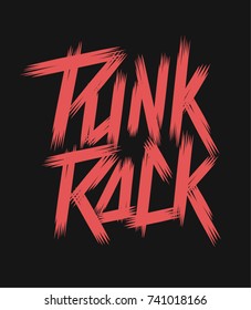 Punk Rock Lettering Text Vector Illustration Stock Vector (Royalty Free ...