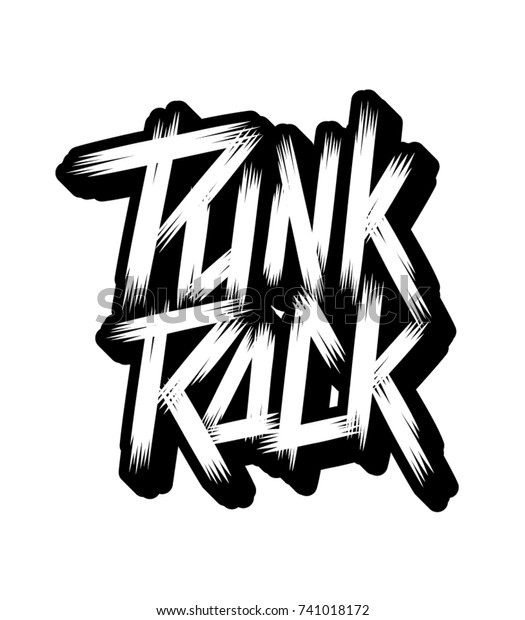 Punk Rock Lettering Text Vector Illustration Stock Vector (Royalty Free ...