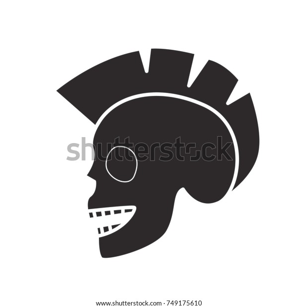 Punk Symbol Icon Flat Black Stock Vector (Royalty Free) 749175610 ...