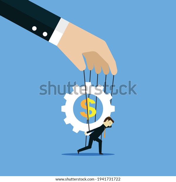 Puppet Employee Who Forced Work Hard Stock Vector (Royalty Free ...