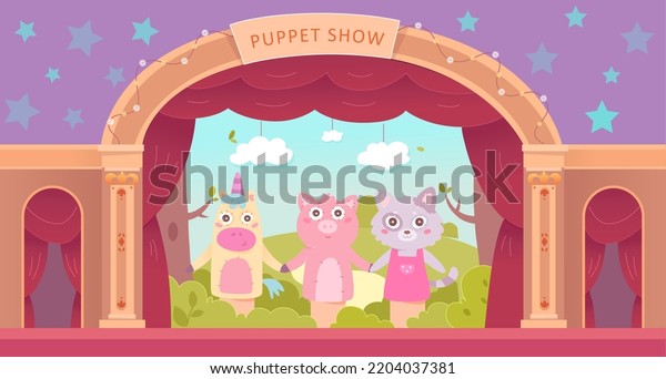 Puppet Show Hand Finger Dolls On Stock Vector (Royalty Free) 2204037381 ...