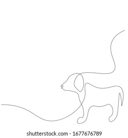 Puppy Dog Line Drawing Vector Illustration Stock Vector (Royalty Free ...
