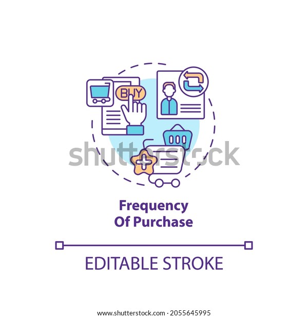 Purchase Frequency Concept Icon Rfm Model Stock Vector (Royalty Free ...