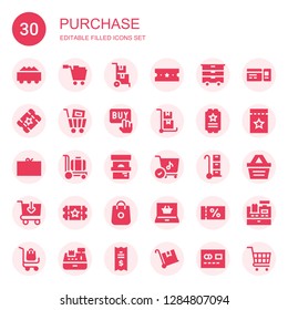 Purchase Icon Set Collection 30 Filled Stock Vector (Royalty Free ...
