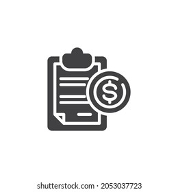 Purchase Order Form Vector Icon Filled Stock Vector (Royalty Free ...