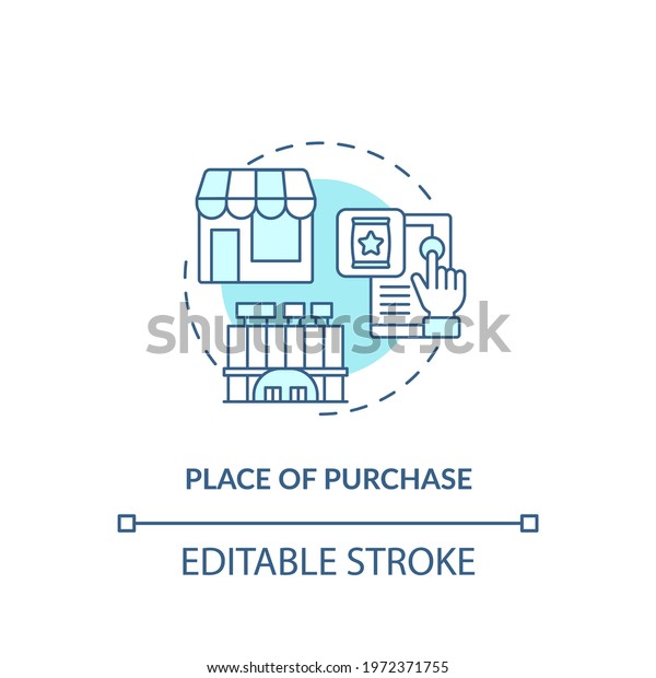 Purchase Place Concept Icon Customer Behavior Stock Vector (Royalty ...
