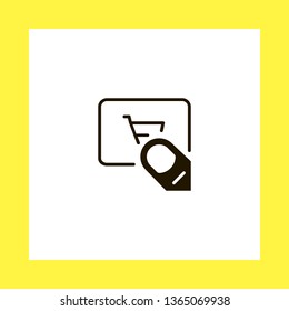 Purchase Sign Finger Vector Icon Flat Stock Vector (Royalty Free ...