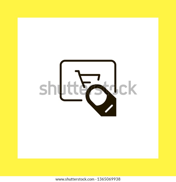 Purchase Sign Finger Vector Icon Flat Stock Vector (Royalty Free ...