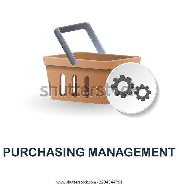Purchasing Management Icon 3d Illustration Company Stock Vector ...