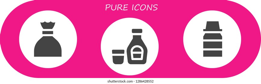 Pure Icon Set 3 Filled Pure Stock Vector (Royalty Free) 1286428552 ...