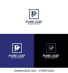Pure Leaf Logo Design Perfect Logo Stock Vector (Royalty Free ...