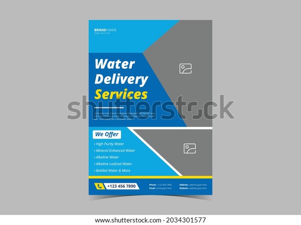 Pure Water Flyer Design Template Drink Stock Vector (Royalty Free ...