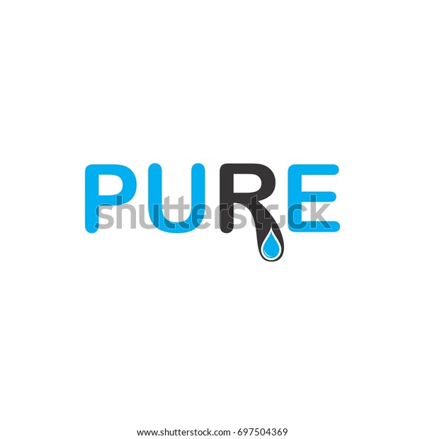 Pure Water Logo Design Vector Stock Vector (Royalty Free) 697504369 ...