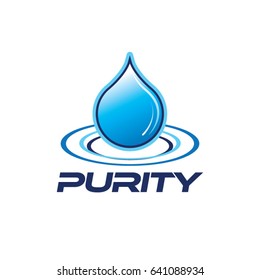 Purity Drop Logo Design Symbol: vector de stock (libre de regalías ...