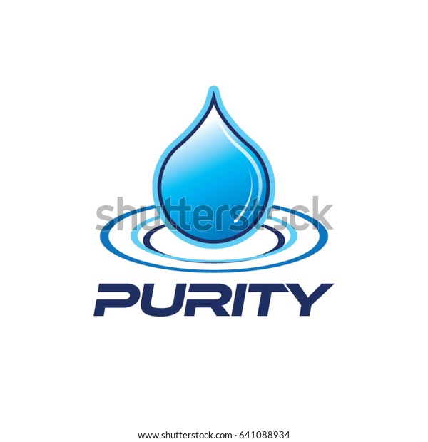 Purity Drop Logo Design Symbol Stock Vector (Royalty Free) 641088934 ...