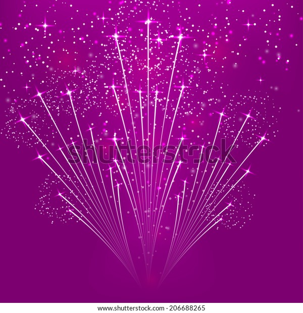 Purple Abstract Background Fireworks Vector Illustration Stock Vector ...