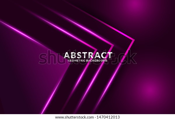 Purple Abstract Geometric Background Neon Light Stock Vector (Royalty ...