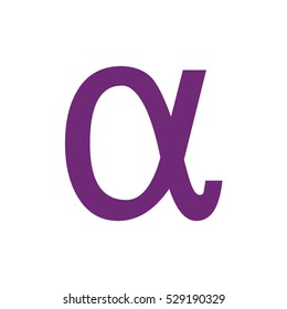 Purple Alpha Letter Vector Icon Greek Stock Vector (Royalty Free ...