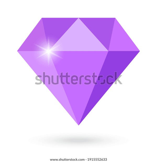 Purple Amethyst Gem Stone Vector Cartoon Stock Vector (Royalty Free ...